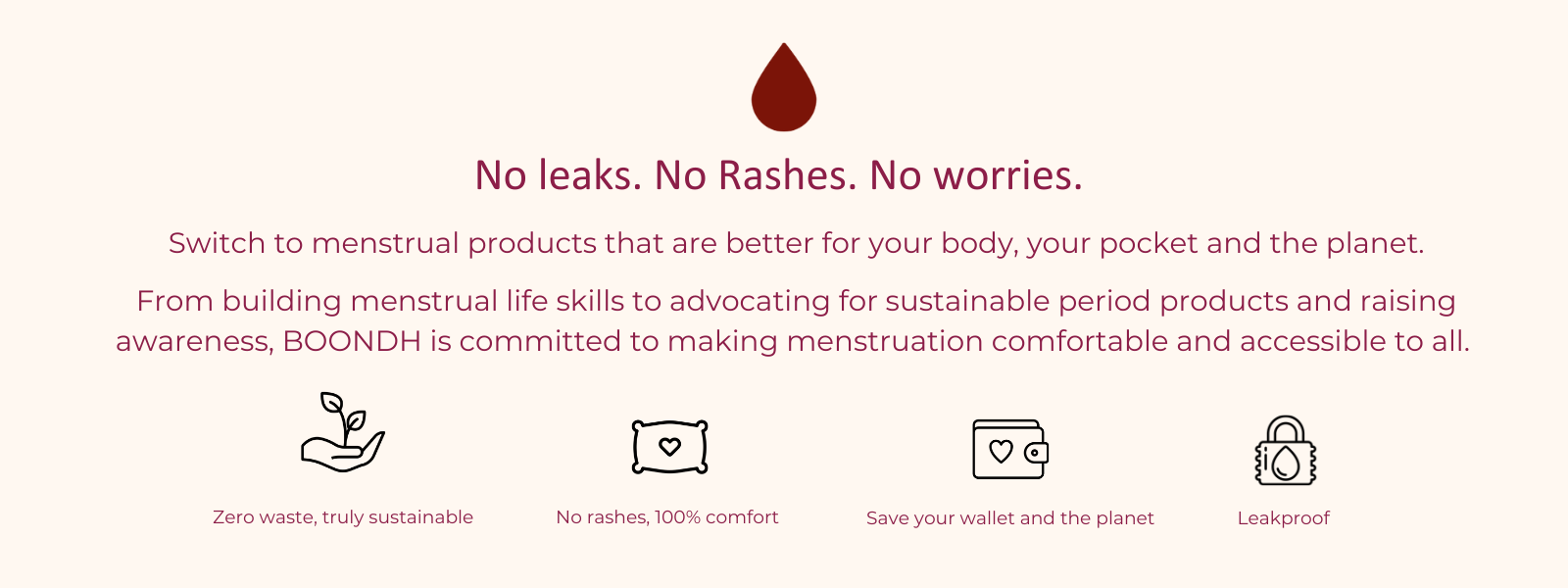 Boondh Sustainable Menstruation